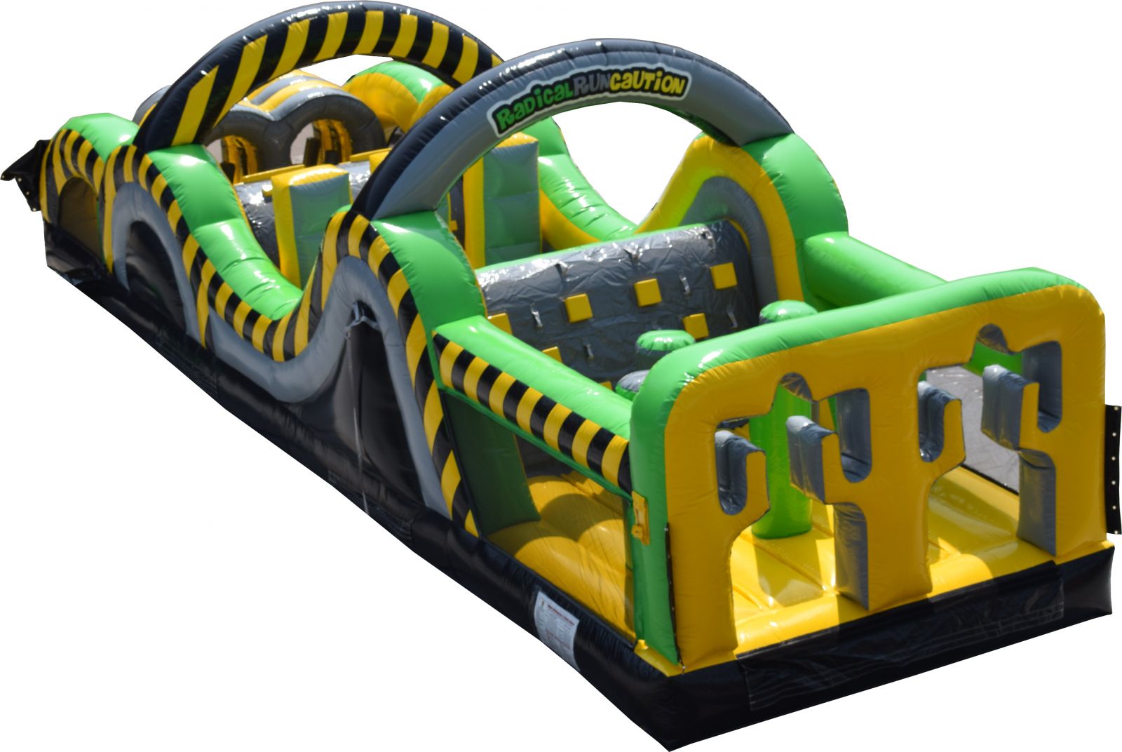 40' Caution Obstacle Course | 2DadsBounceHouses.com Phoenix AZ