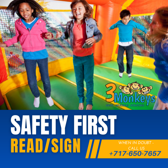 Safety & Training | 3 Monkeys Inflatables - Central PA