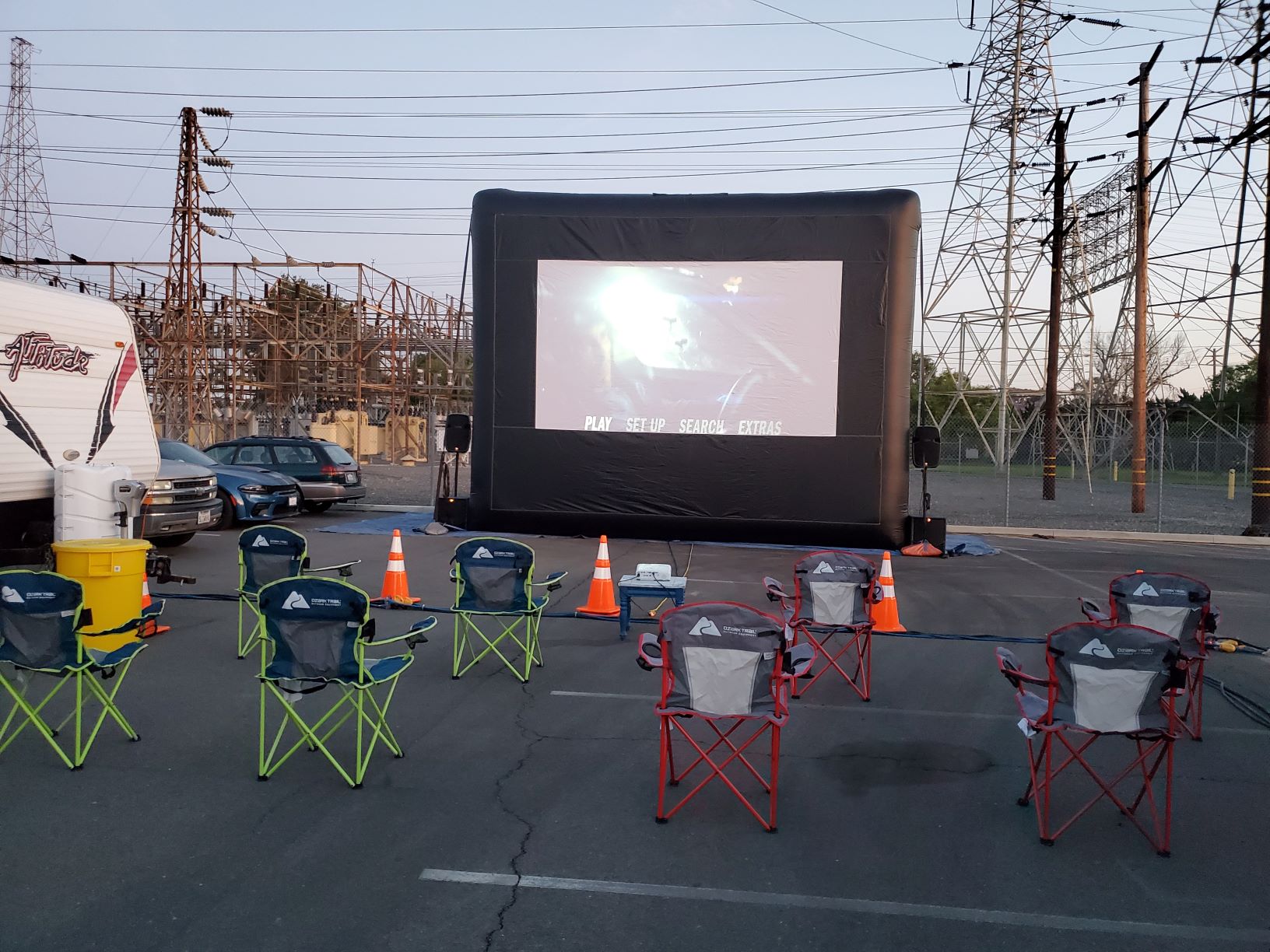 Outdoor movie theater experience