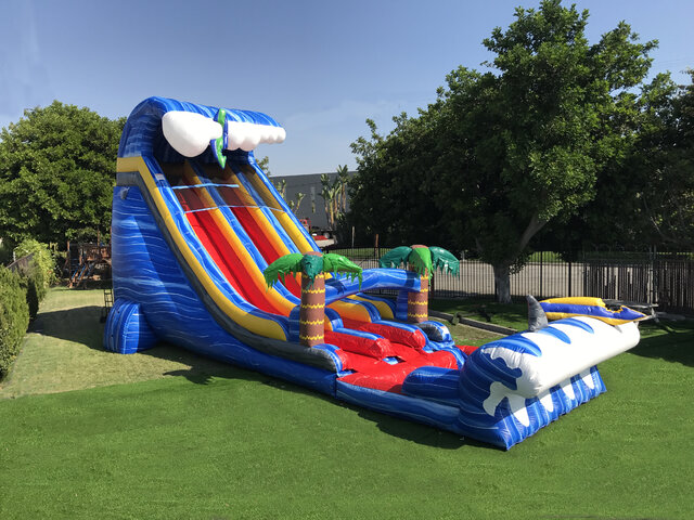 Shark Attack 2 lanes Water Slide Rental | BounceHouseBroward.com