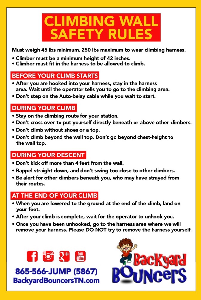 Indoor Climbing Wall Rules at Sara Miller blog