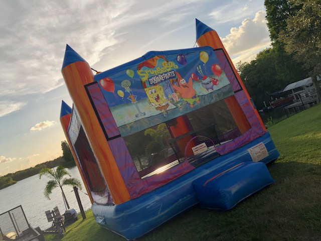 2-in-1 Spongebob Castle | Baileys Bouncies | Water Slide and Bounce ...