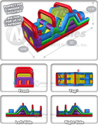 Wacky Mini Obstacle Course | Small Obstacle Course | Bouncey House Rentals