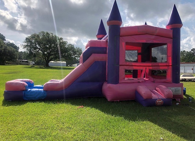 pink waterslide bounce house rental - Waterslides of Mobile