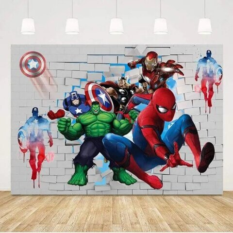 Birthday Backdrop 5 Spider Man Backdrop Base | Blaze Party Rentals, LLC