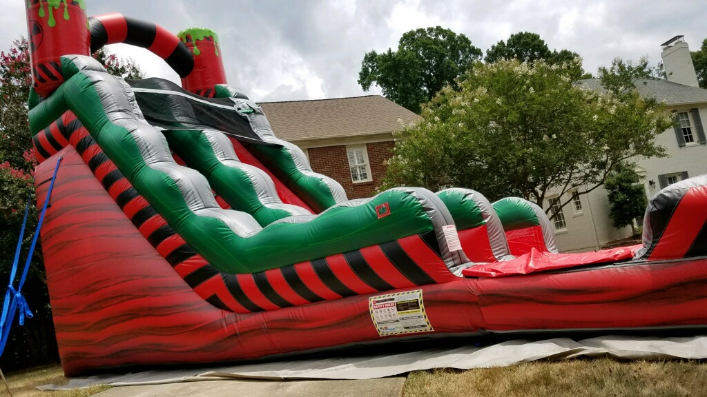 18' Red Hot Toxic Water Slide with Pool