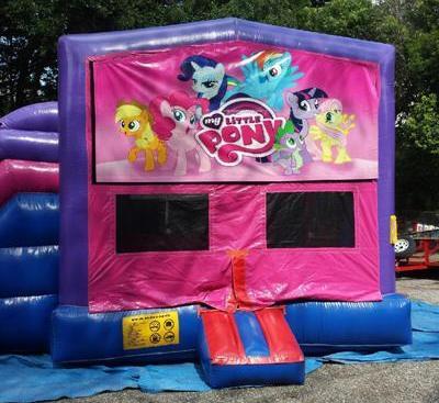 My Little Pony 4 in 1 Pink and Purple Two Lane Combo Bounce House Tampa ...