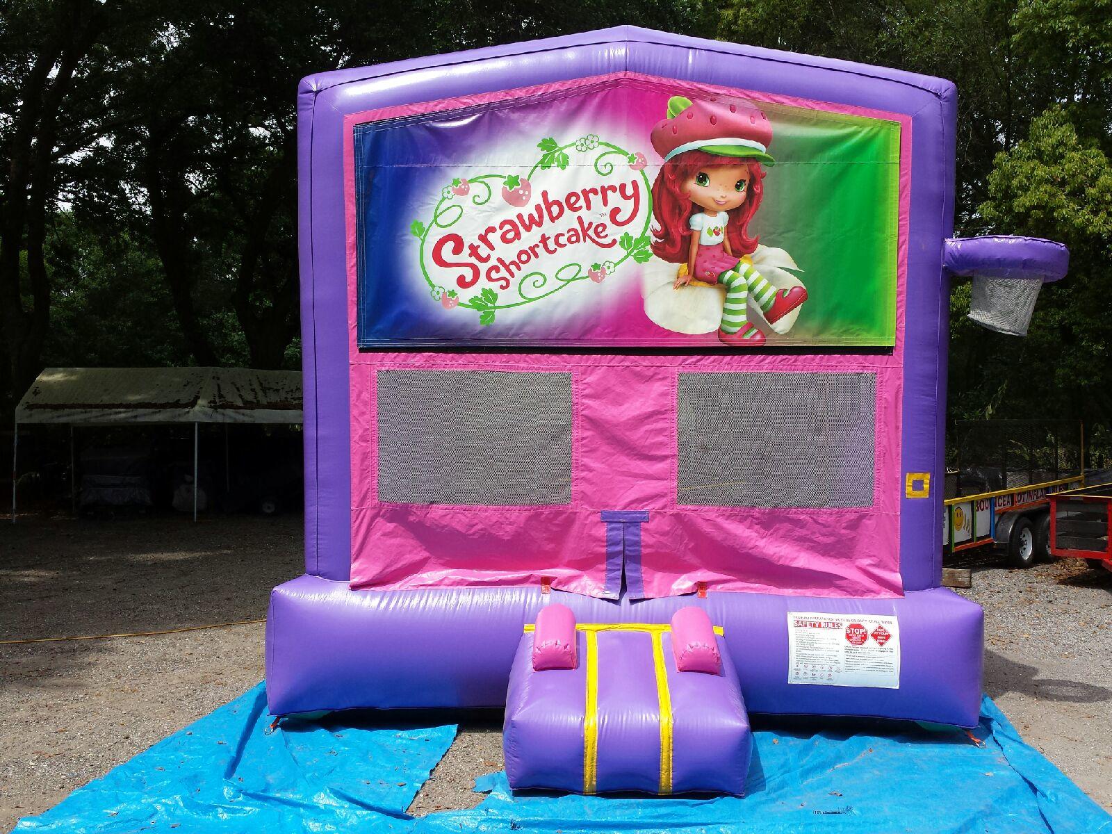 Strawberry Shortcake 2 in 1 Pink and Purple 13ft x 13ft Bounce House ...