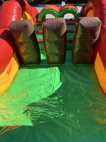 100FT JURASSIC PARK DINOSAUR OBSTACLE COURSE WET/DRY | Bouncer World SC ...