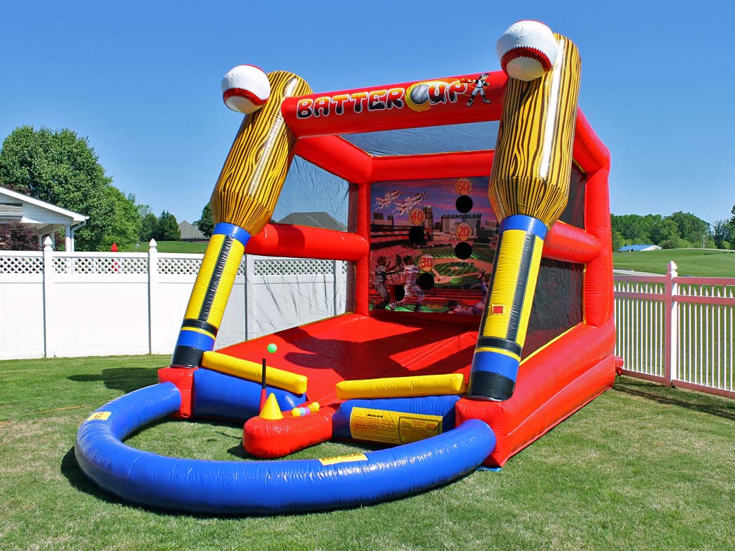 Batter Up Inflatable Baseball Interactive Game | Bouncer World SC ...