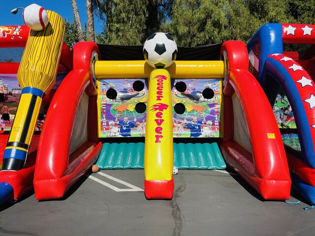 First Down Inflatable Interactive Game Rental Cindys Jumpers