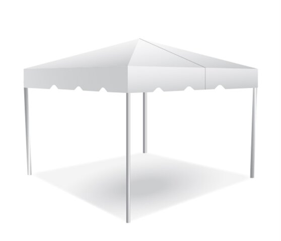 10x10 White Top Frame Tent | Coastal Event Rentals
