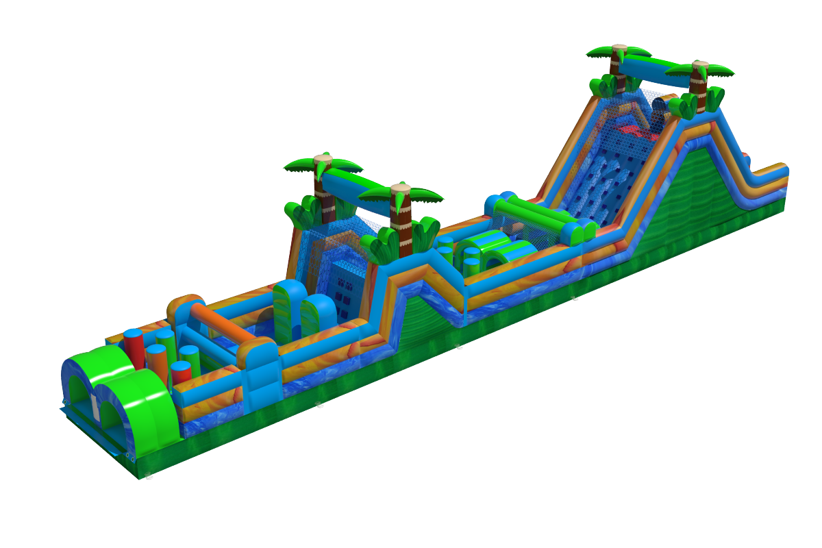 70' Tropical Obstacle Course | Crazy Monkey Inc. | Erie,PA