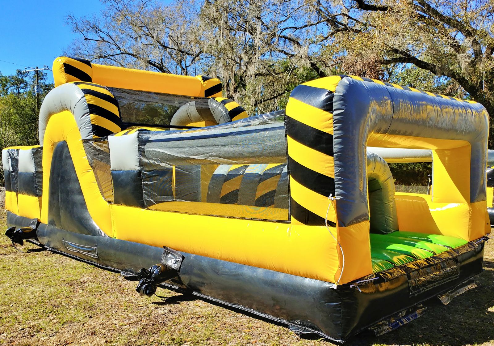 30ft Toxic Two Lane Obstacle Course Bounce House Tampa | Bounce A Lot ...
