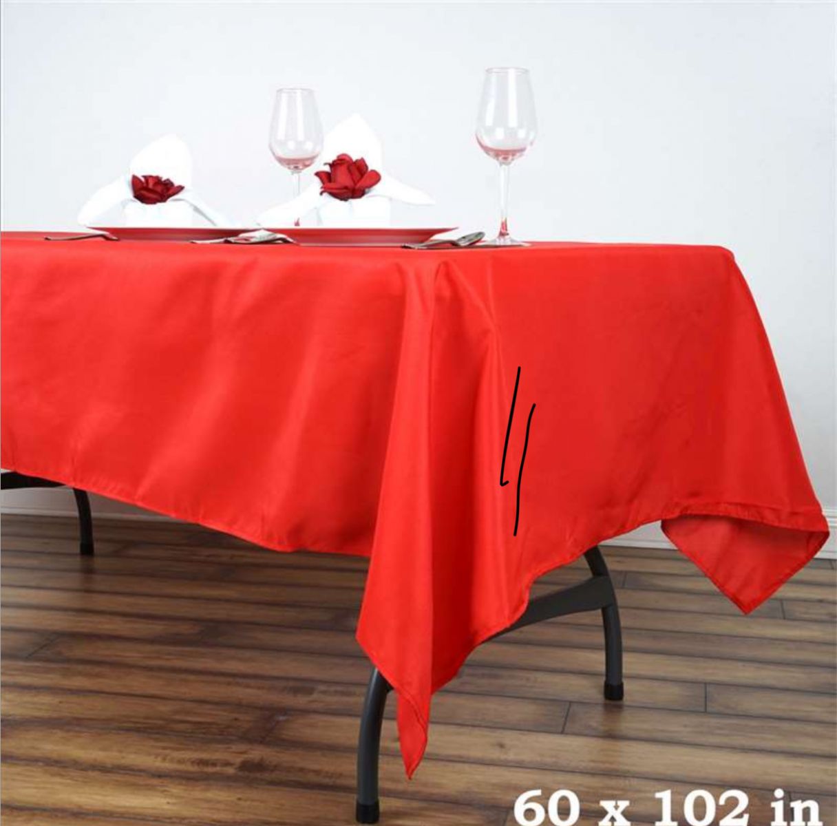 Red Rectangular Linen