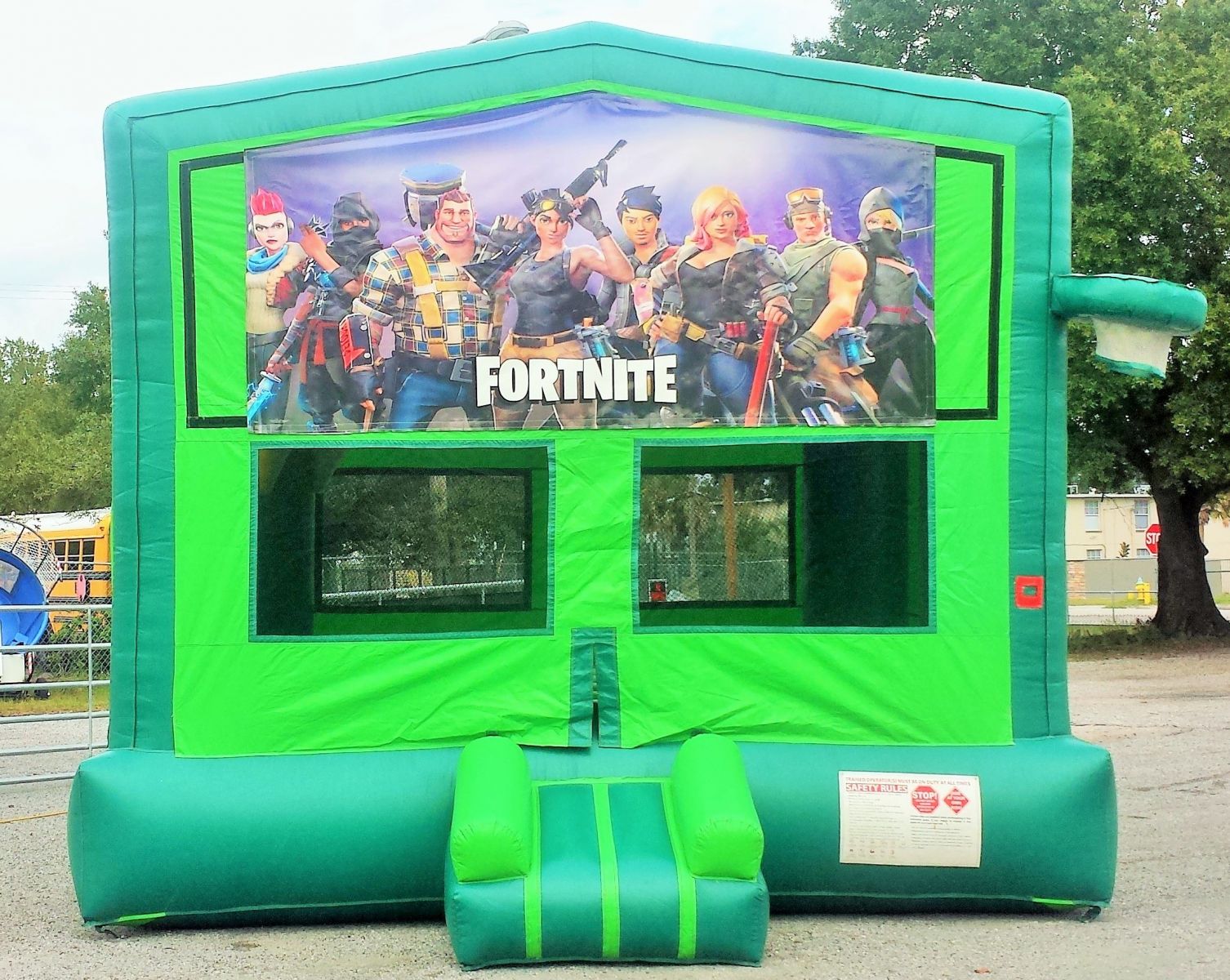 Fortnite Green 15ft x 15ft 2in1 Bounce House Tampa | Bounce A Lot ...