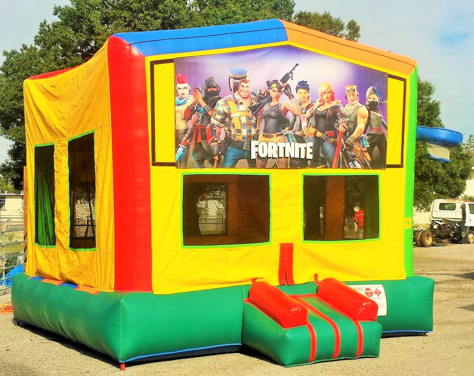 Fortnite Multi Colored 15ft x 15ft 2in1 Bounce House Tampa | Bounce A ...