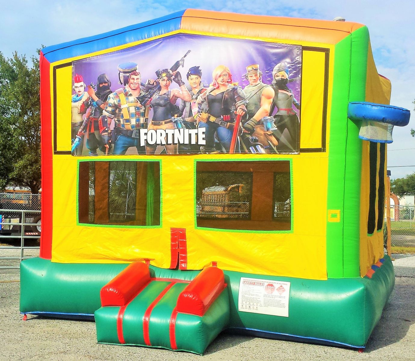 Fortnite Multi Colored 15ft x 15ft 2in1 Bounce House Tampa | Bounce A ...