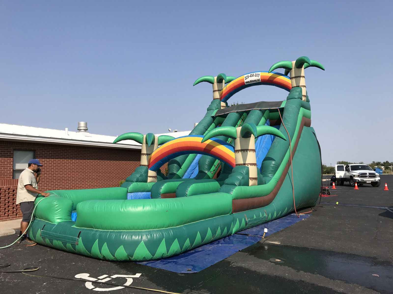 Jr. Tropical 2 Lane Water slide