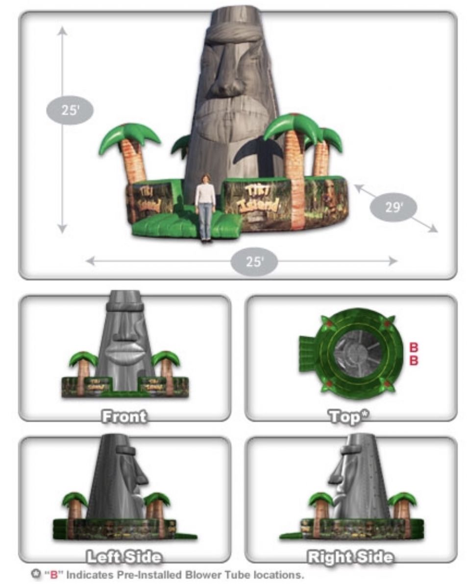 Tiki rock wall