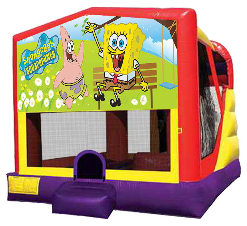 Extra Large Spongebob Combo - Bouncing, Sliding, Climbing, Basketball ...