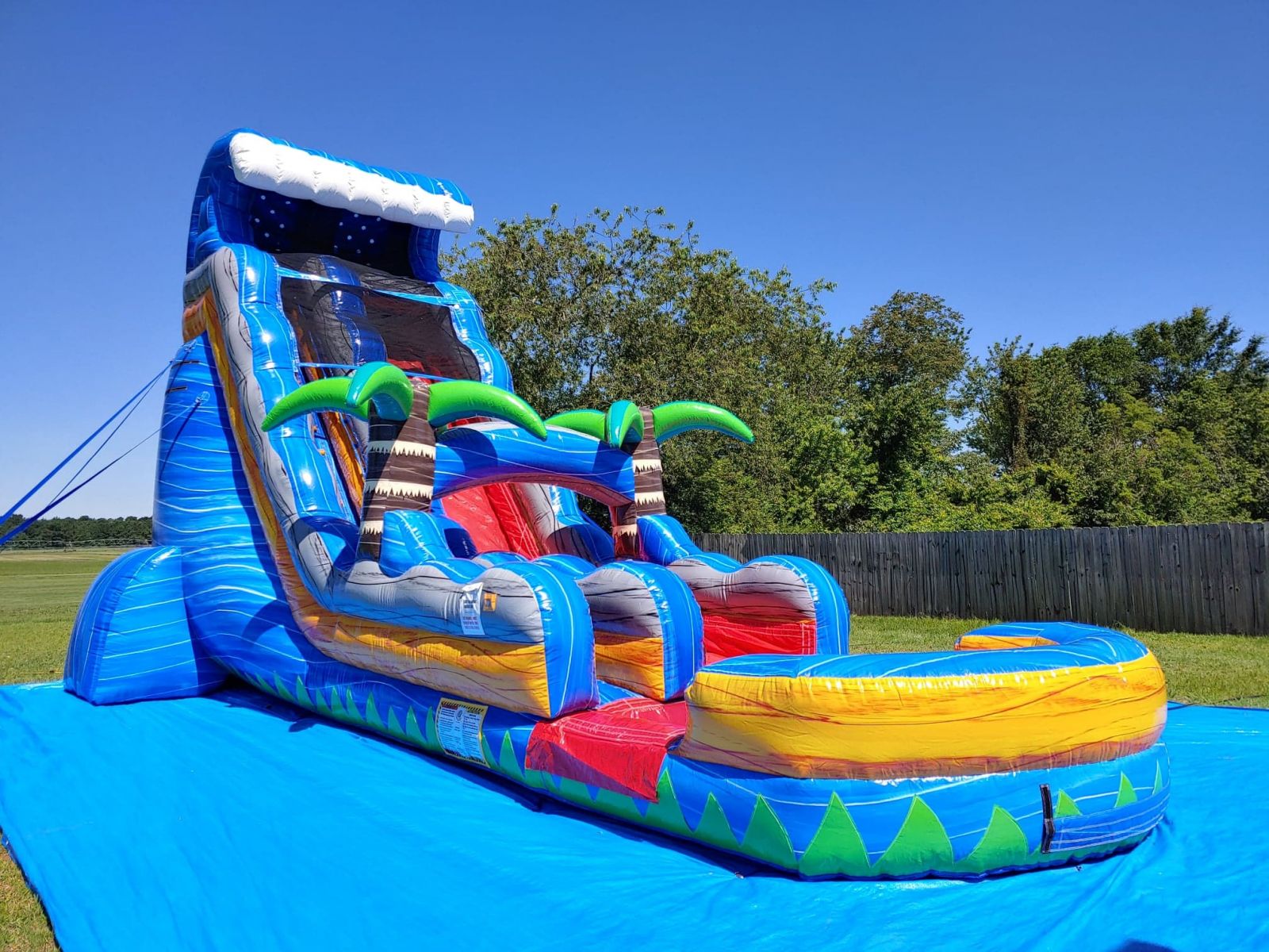 22 ft Tropical Fireblast Tsunami Water Slide
