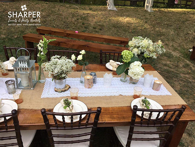 Farm Table Rentals in Maine | Sharper Events and Tents
