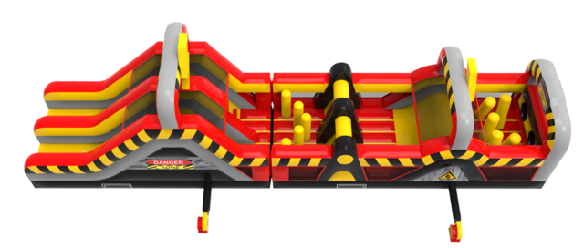 60’ High Voltage Obstacle Course Bounce House Rental | skbounce.com ...