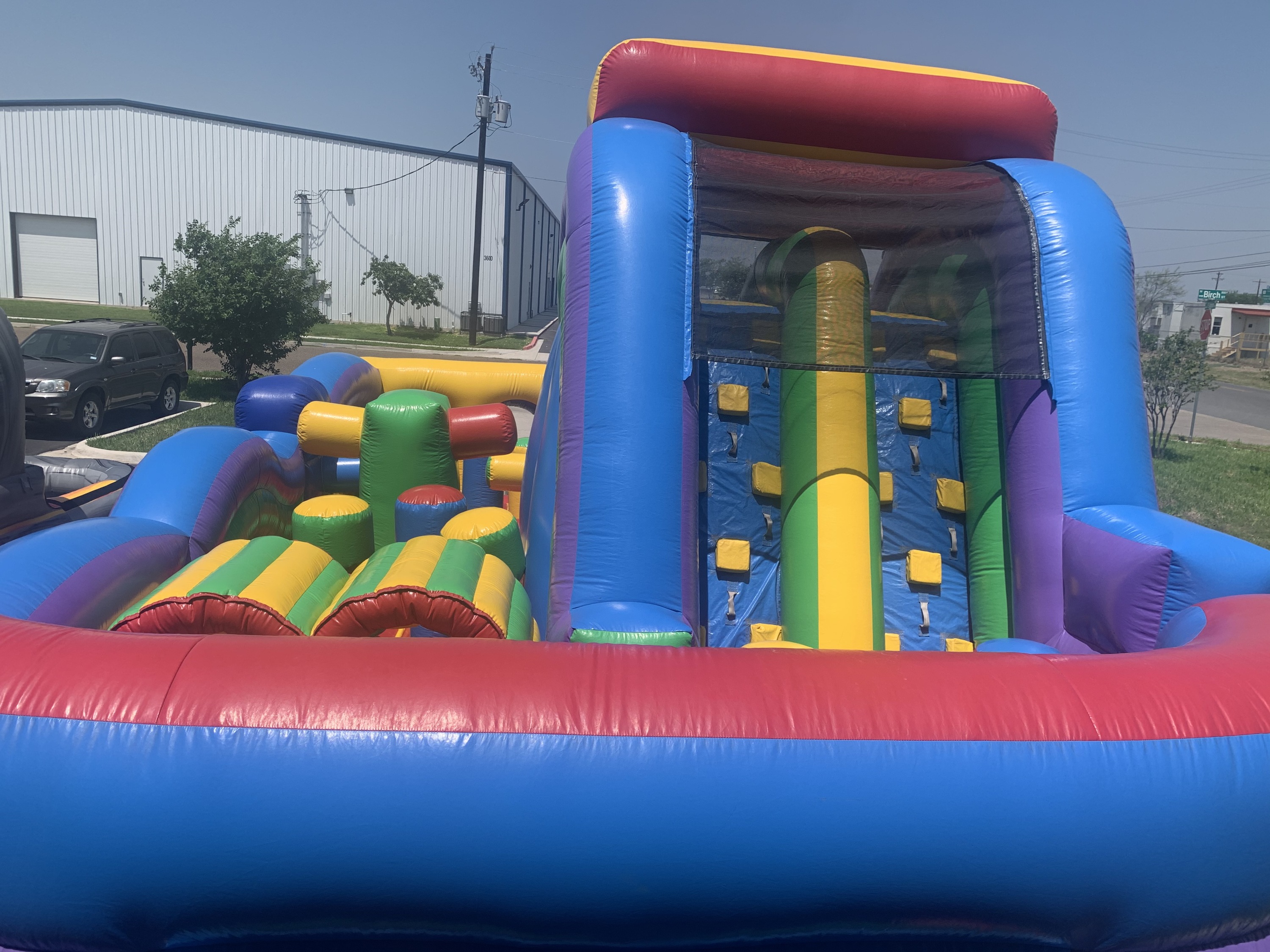 Radical Run Obstacle Course w/ Mega Slide | Party With Us RGV
