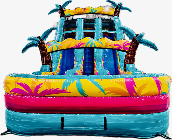 20 Foot Tall Island Flow Water Slide Rental from Coastal Inflatables ...