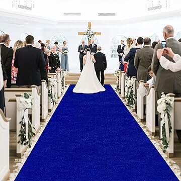 Black Stanchions with Blue Velvet Ropes with Blue Event Carpet Runner
