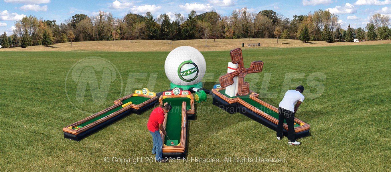 Golf Inflatable | Nashville | Party Rentals | 3 Hole Inflatable Putt Putt