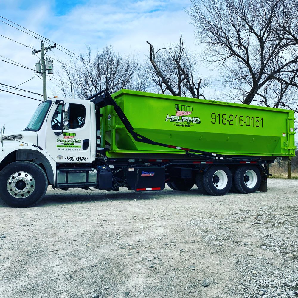 Dumpster Rental Service in Sand Springs, Oklahoma - Helping Cans, LLC