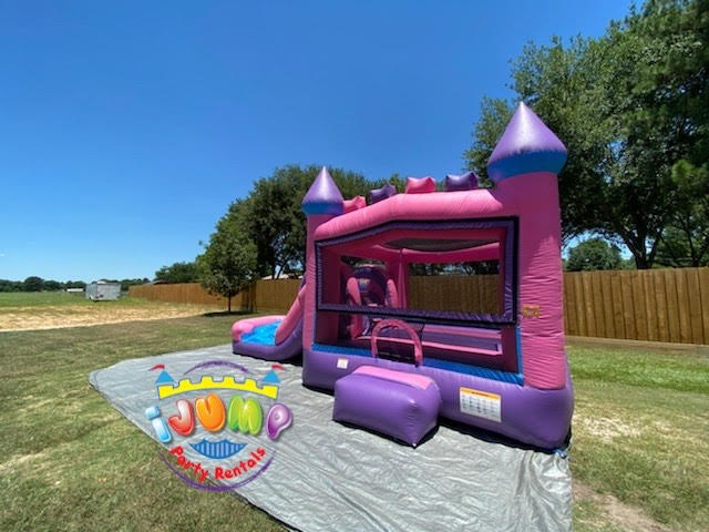 Princess 4 In 1 Wet Combo Bouncy House With Slide Tomball Tx