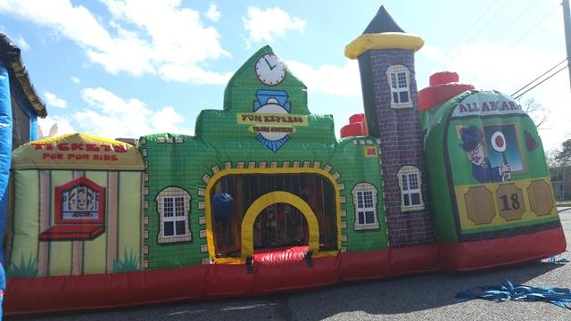 Fun Express Train Station Toddler Bouncy Obstacle Course for Parties in ...