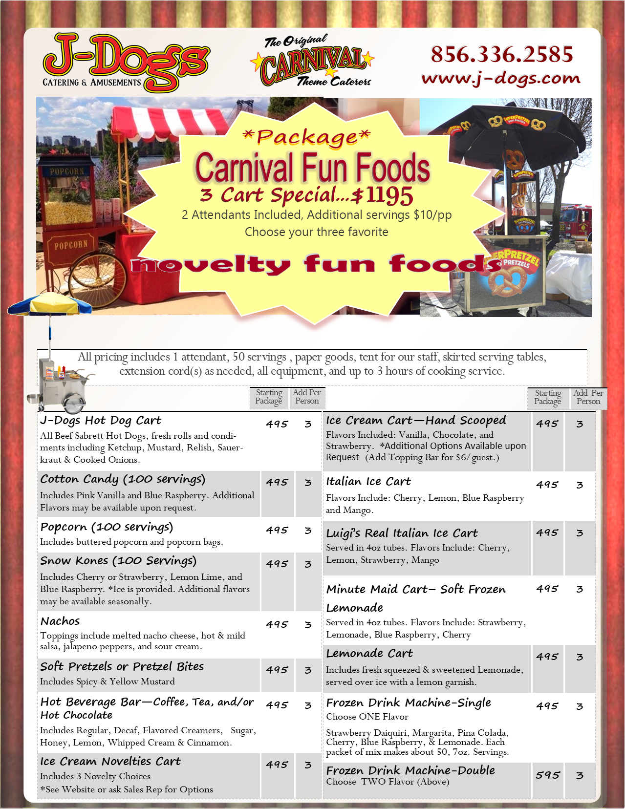 Party Catering | J- Dogs Catering & Amusements | www.j-dogs.com