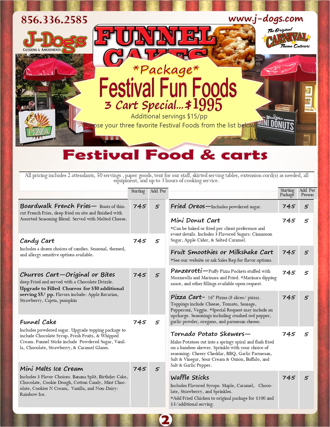 Party Catering | J- Dogs Catering & Amusements | www.j-dogs.com