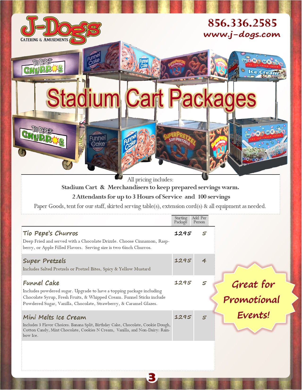 Party Catering | J- Dogs Catering & Amusements | www.j-dogs.com