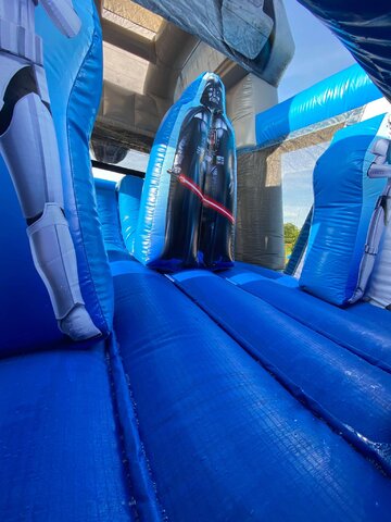 STAR WARS 50 Foot Obstacle Course - Wet or Dry | Jumping Party Bounce ...