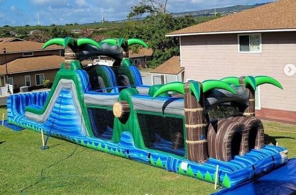 47' Blue crush Obstacle Bouncer | Jump4LessHawaii.com Waipahu HI
