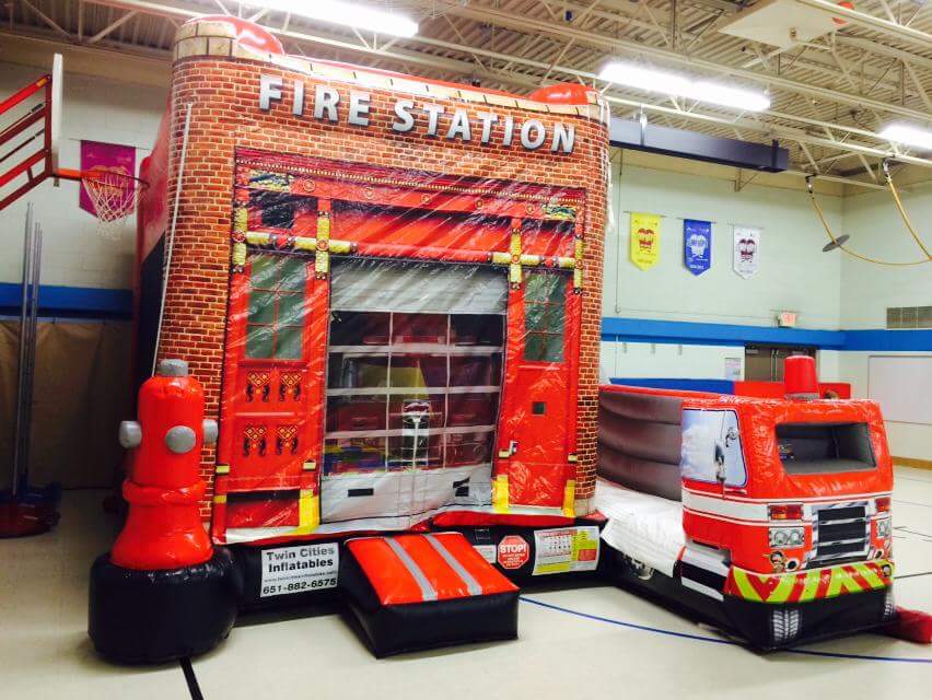 Fire Station Bounce House Combo | JumpGuy.com Chicago IL