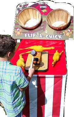 Flip-A-Chick Mallet Game Rental - Chicago Carnival Chicken Launch