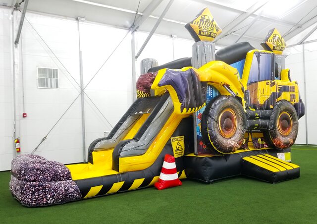 Construction Bounce House with Slide Rental - Nashville TN