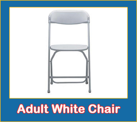 Adult White Folding Chair Party Rentals in Sarasota, Bradenton, Parrish ...