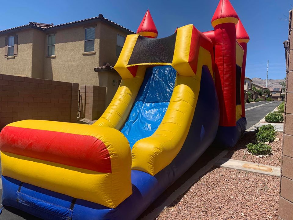 4 in 1 Jump & Slide Combo With Basketball Hoop
