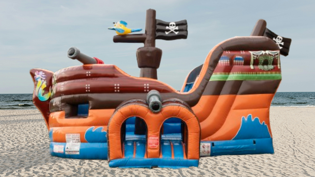 Pirate Ship Combo Bounce House Rental | Fun Pirate Theme with Slide in ...