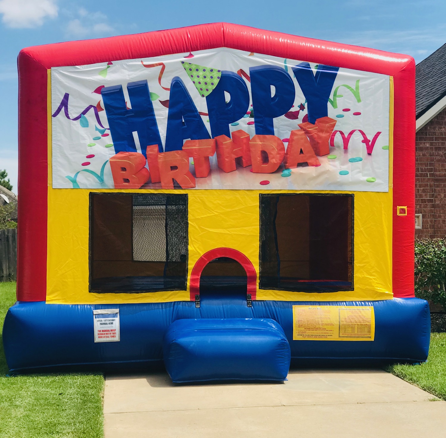 Primary Color Bounce House | Orbit Moonwalks and Party Rentals LLC ...