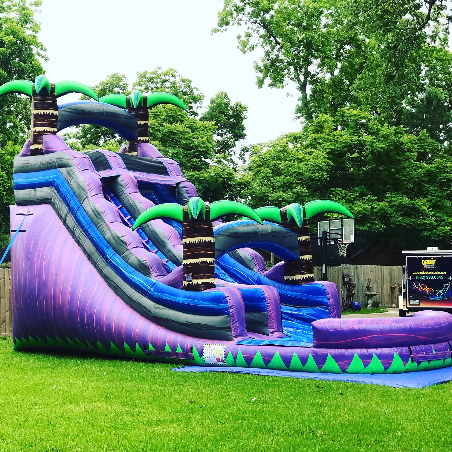 20 ft Purple Paradise Water Slide | Orbit Moonwalks and Party Rentals ...