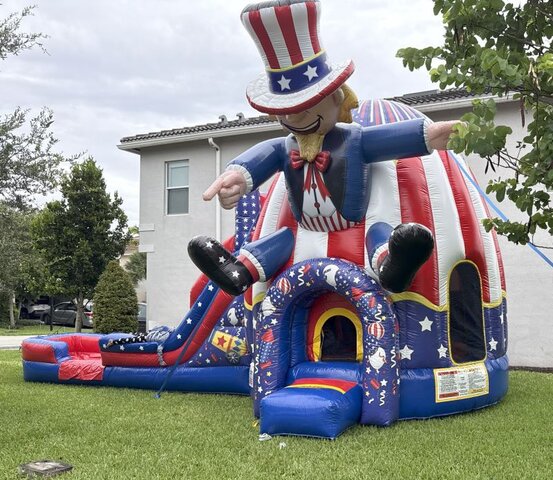 Uncle Sam USA 4-in-1 Combo Wet or Dry | Palm Beach Party & Bounce