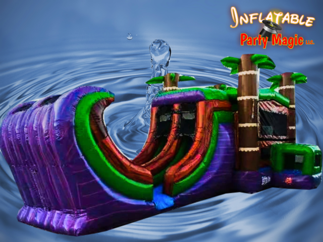 Tropical Rampage Bounce House with Water Slide Rental | Inflatable ...